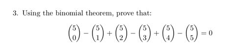 Solved Using The Binomial Theorem Prove That Chegg