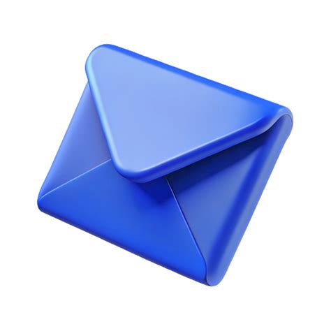A 3d Glossy Blue Envelope Icon 53317271 Png