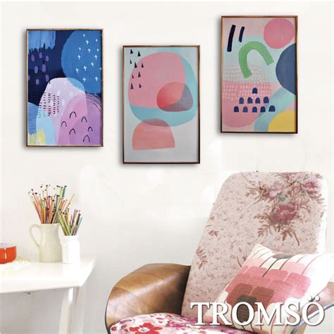 TROMSO 北歐生活版畫有框畫 彩繪北歐WA58 三幅一組 有框畫 Yahoo奇摩購物中心