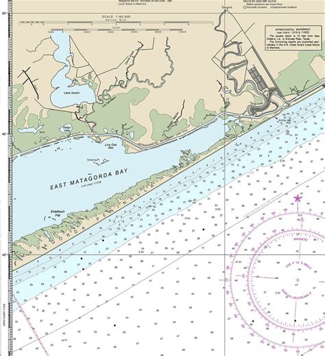 Nautical Charts Of San Luis Pass To East Matagorda Bay Texas Etsy