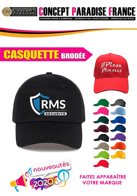 Casquette En Broderie Concept Paradise France