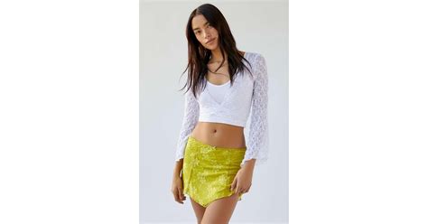 Urban Outfitters Uo Mary Lace Low Rise Mini Skirt In White Lyst