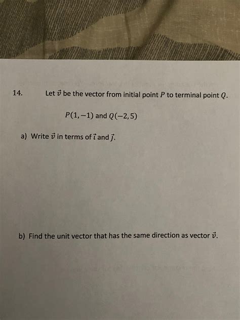 Solved Let ū be the vector from initial point P to Chegg