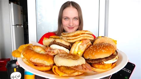 McDonalds Full Breakfast Menu Challenge YouTube