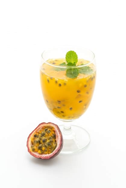 Premium Photo Fresh And Iced Passion Fruit Juice