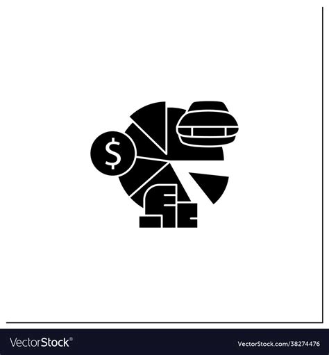 Total Asset Count Glyph Icon Royalty Free Vector Image