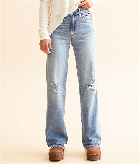 Hidden Logan Dad Jean Womens Jeans In Medium Buckle