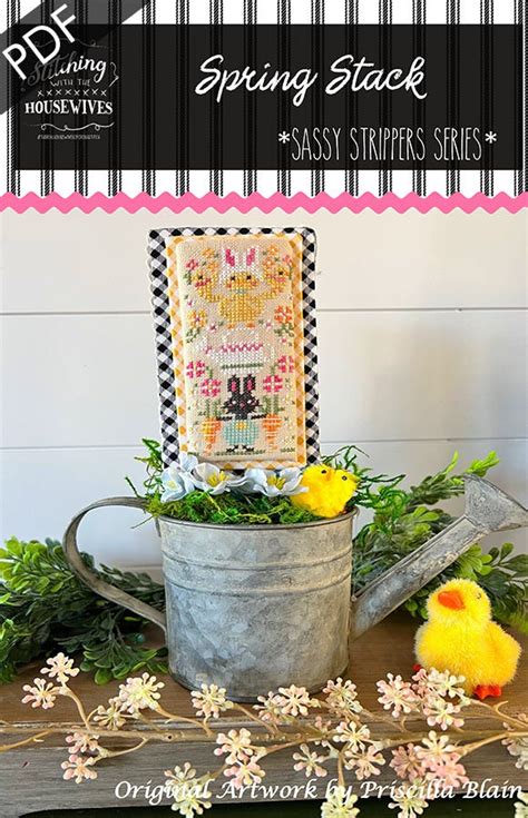 Spring Stack Downloadable Pdf Cross Stitch Pattern Stitching With The