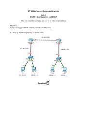 Lab EIGRP Configuration DHCP Sridhar Docx IFT Advanced Computer Networks Lab EIGRP