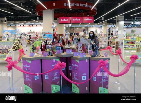 Non Exclusive Kyiv Ukraine March 15 2021 Dressed Up Barbie Dolls