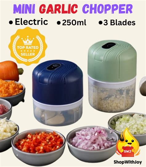 【shopwithjoy】electric Mini Blender Garlic Chopper Food Garlic Crusher Blender Grinder Pengisar