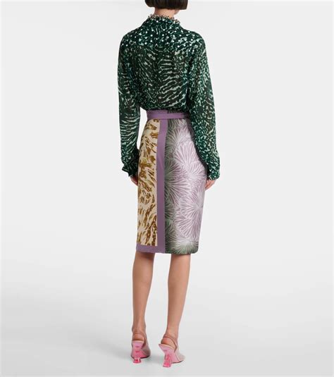 Dries Van Noten Scarfy Printed Wrap Skirt Dries Van Noten