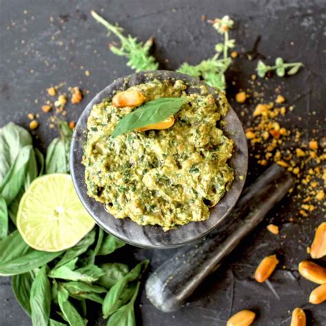 Thai Basil Pesto With Peanuts Simplybeyondherbs