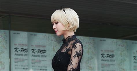 포토 Aoa 초아 섹시한 블랙 시스루 의상가온차트
