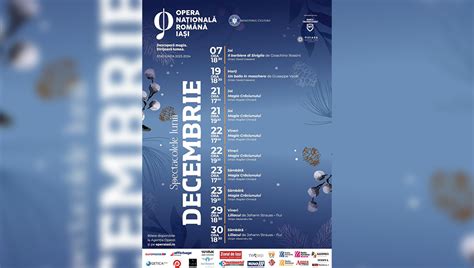 Opera Iași Va Susține Zece Spectacole în Luna Decembrie Se Pot Cumpăra