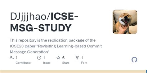 GitHub DJjjjhao ICSE MSG STUDY This Repository Is The Replication Package Of The ICSE Paper