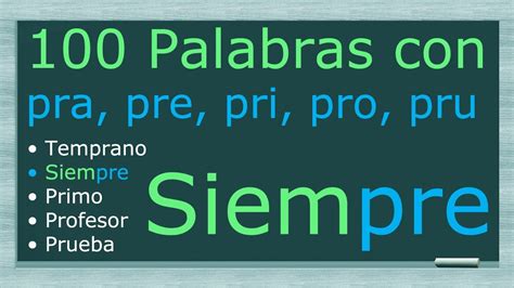 Palabras Con Pr Ejemplos De Palabras Con Pra Pre Pri 44 OFF