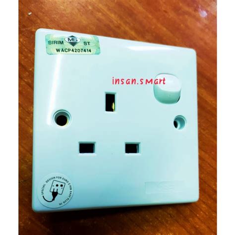 SOKET ELECTRIC SIRIM 13A SWITCH SOCKET 3 PIN 250V SWITCHED SOCKET OUTLET SIRIM APPROVED
