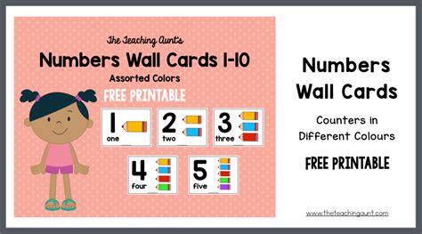 Number Wall Cards Printable Printable Word Searches