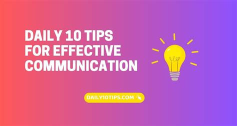 Daily 10 Tips For Effective Communication Daily 10 Tips