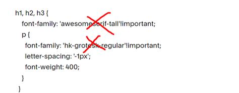 custom font not rendering properly customize with code squarespace