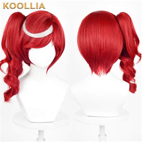 Identityv Priestess Fiona Crimson Long Red Hair Basic Wig