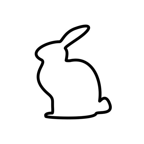 Rabbit One Line Silhouette Rabbit Illustration Minimalism Line
