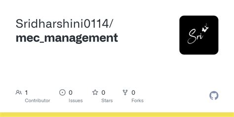 Github Sridharshini0114 Mec Management