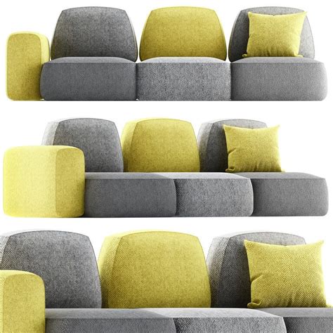 Lazy Modular Sofa Milano Collection By Naustro Italia 108817 3d Model