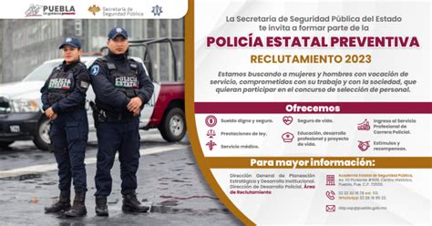 Convoca Gobierno De Puebla A Sumarse A Policía Estatal Preventiva Y
