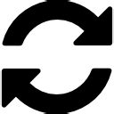 Two Clockwise Circular Rotating Arrows Circle Free Arrows Icons