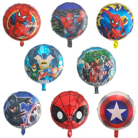 50pcslot 18inch Super Hero Balloons Avengers Spiderman Batman Foil