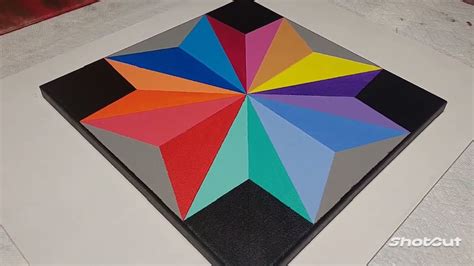 How To Creat A D Geometric Painting Youtube