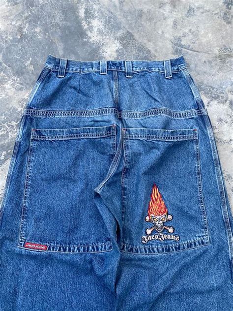 Vintage 90s Jnco Jeans Skull Super Baggy Rave Denim Jeans Grailed