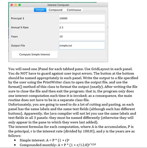 Solved Write A Java Program That Computes Interest Payments