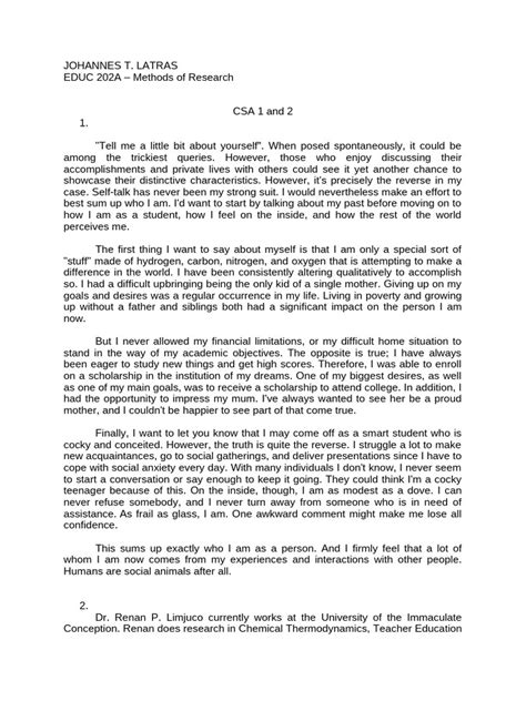 Csa 1and 2 Methods Of Research Pdf