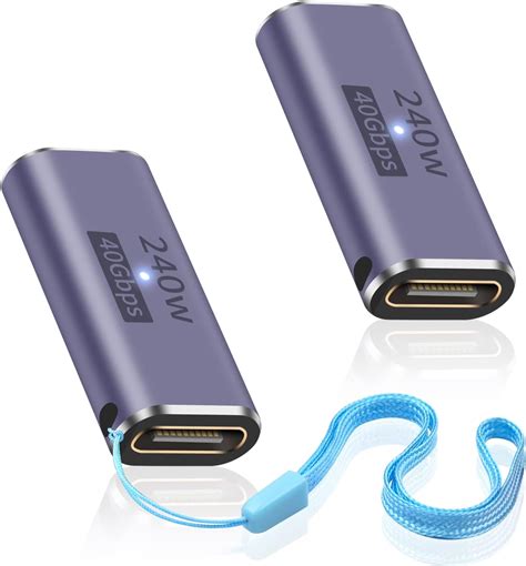 Duttek 240w Usb4 Adapter Coupleur Adaptateur Usb C Femelle Vers