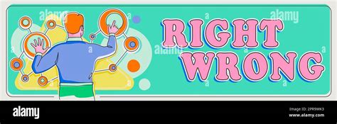 Text Caption Presenting Right Wrong Business Concept Choose Between Two Decisions Correct And