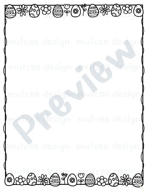 Floral Borders Spring Easter Frames Cute Frames Hand Drawn Frames Black And White Frames