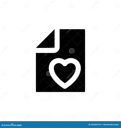 Digital Heart Screening Result Black Glyph Ui Icon Stock Vector Illustration Of Application