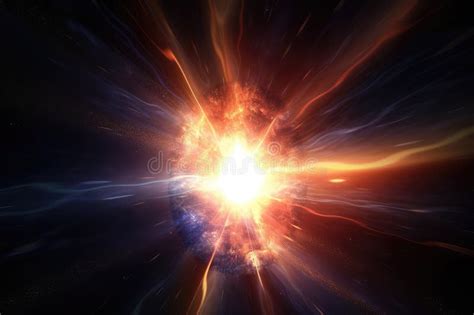 A Star Exploding Into A Supernova With Its Light And Energy Streaking