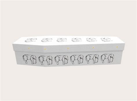 Cardboard Coffin Elephant Print 3164 Greenfield Coffins