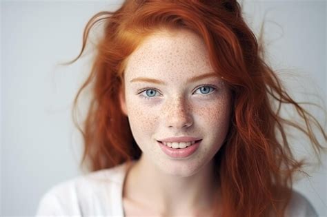 Premium Photo Young Pretty Redhead Girl Over Isolated White Background
