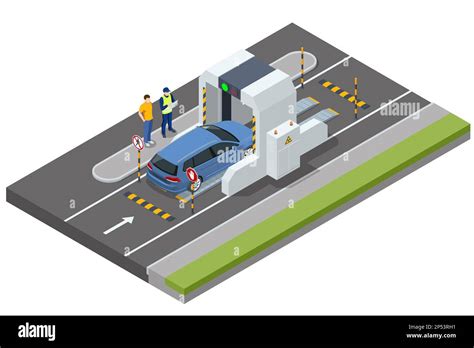 Isometric X Ray Car Scanner Mobile X Ray Scanning System Is Used