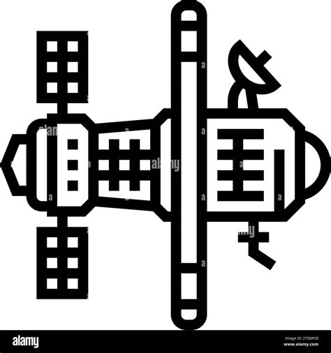 Habitat Space Exploration Line Icon Vector Illustration Stock Vector