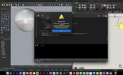 Python Grasshopper The File Writing Plug In Failed Grasshopper
