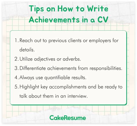How To Write Achievements In A CV Examples CakeResume