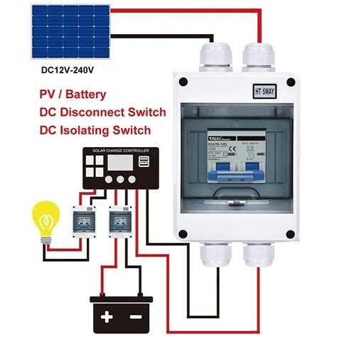 태양광 Pv 배터리 결합기 박스 Dc 분리 절연 스위치 회로 차단기 정션 박스 포함 63a 100a 150a 12v