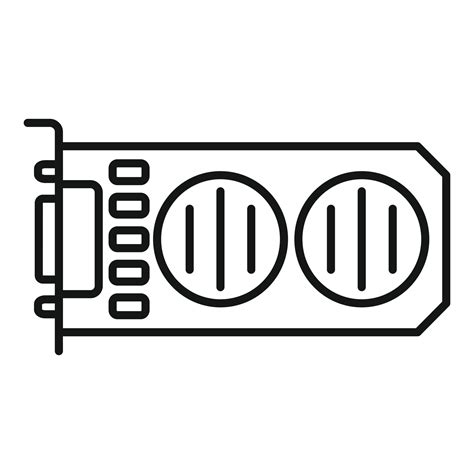 Gpu Icon Outline Vector Computer Card Vector Art At Vecteezy