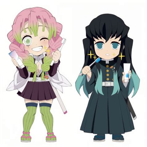 Demon Slayer Official Art In Chibi Cute Drawings Slayer Band
